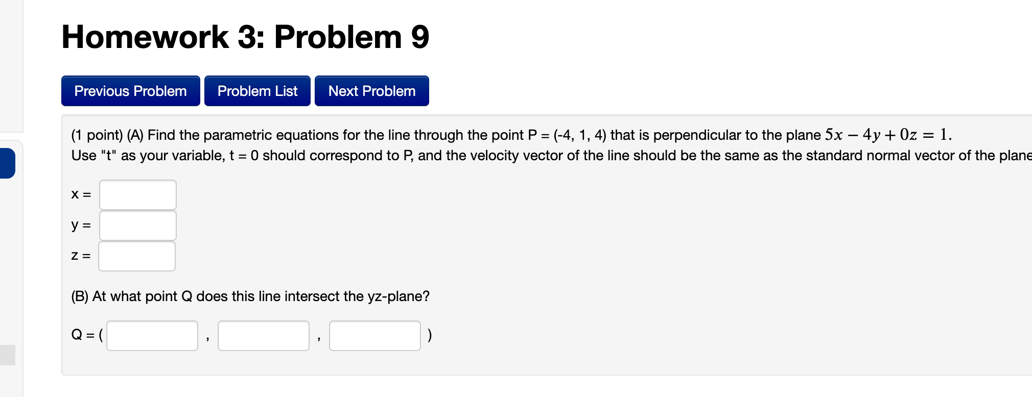 Solved Homework 3: Problem 9 Previous Problem Problem List | Chegg.com