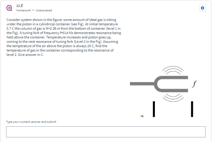 Solved 12.E Homework. Unanswered Consider system shown in | Chegg.com