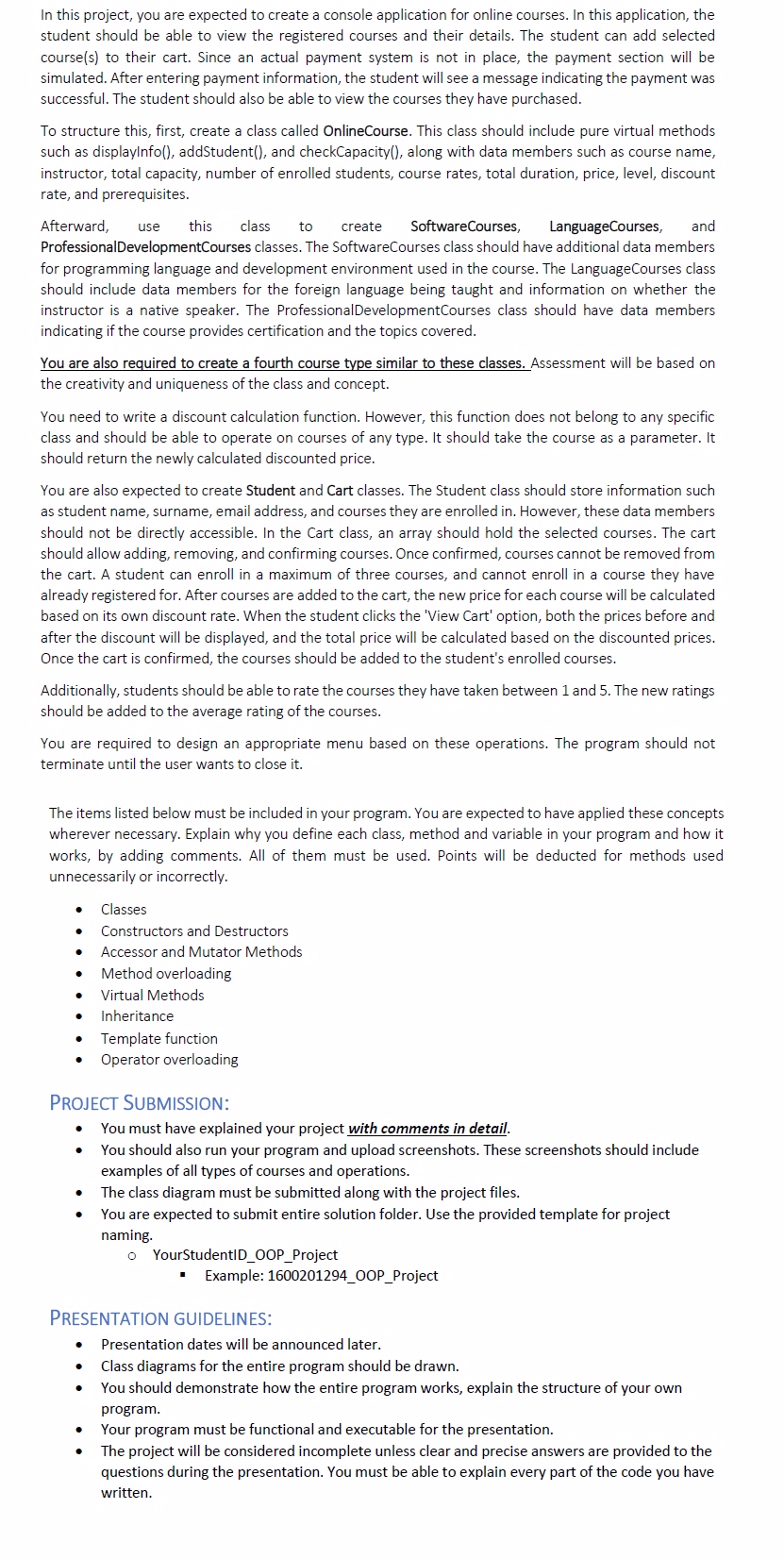 Solved In this project, you are expected to create a console | Chegg.com