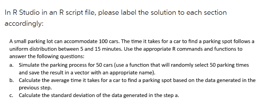 Solved In R Studio in an R script file, please label the | Chegg.com