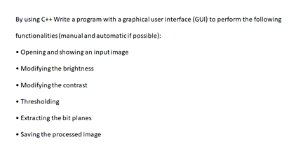 By using C++ Write a program with a graphical user | Chegg.com