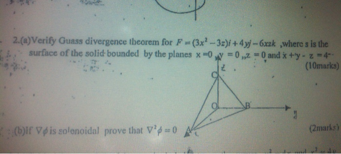 Solved (a) Verify Gauss divergence theorem for F = (3x^2 - | Chegg.com