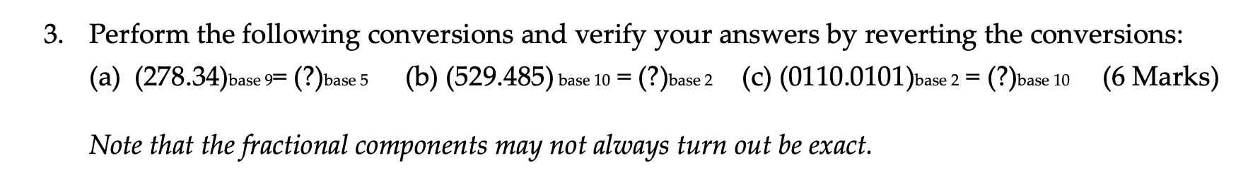 Solved Perform the following conversions and verify your | Chegg.com