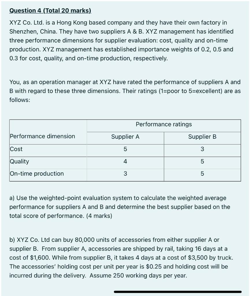 Solved a) Use the weighted-point evaluation system to | Chegg.com