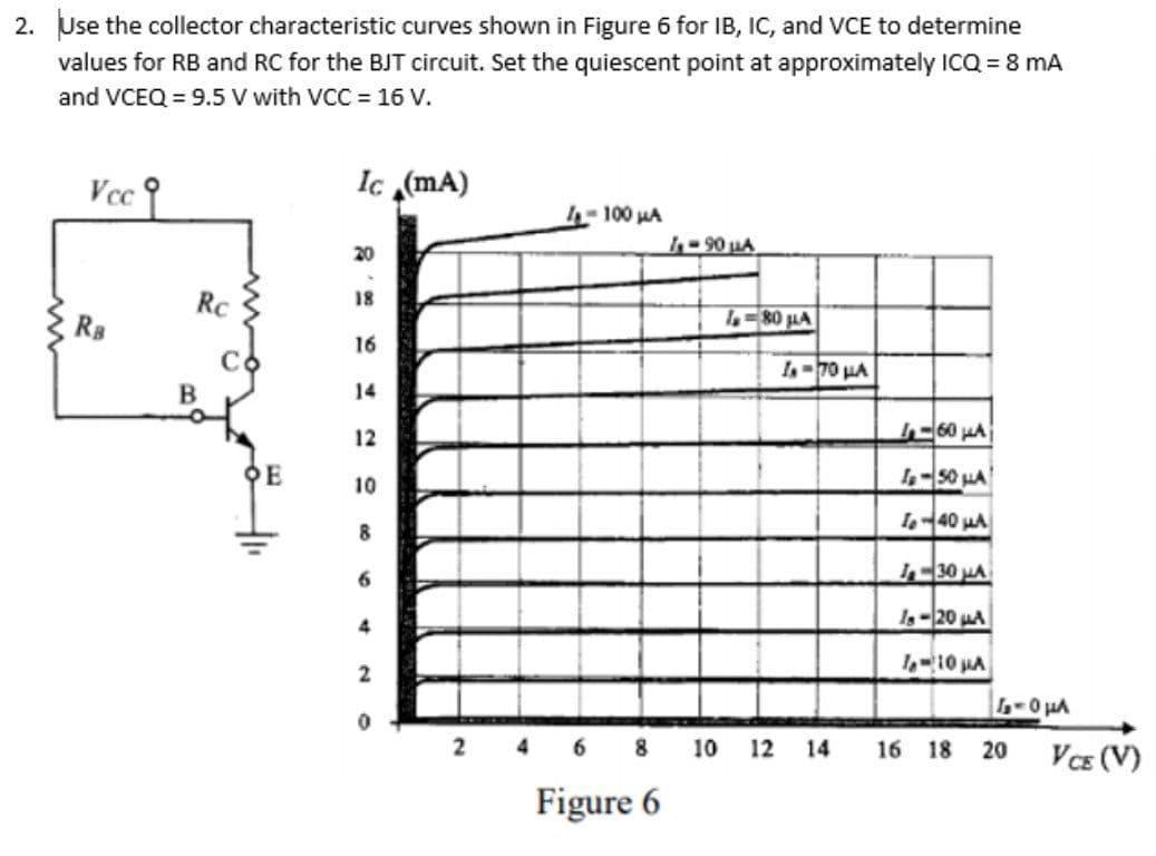 Solved 2. Use the collector characteristic curves shown in | Chegg.com