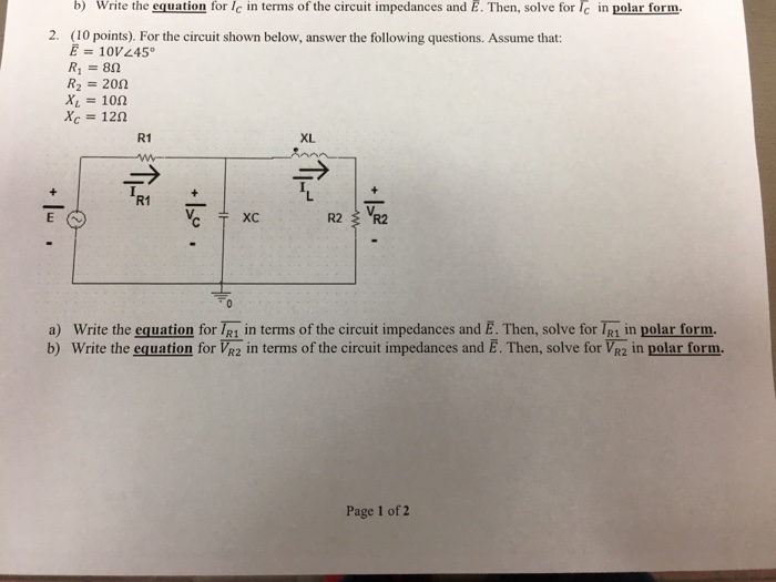 Solved b) Write the equation for Ic in terms of the circuit | Chegg.com