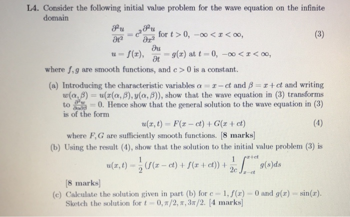 Solved IA. Consider the following initial value problem for | Chegg.com