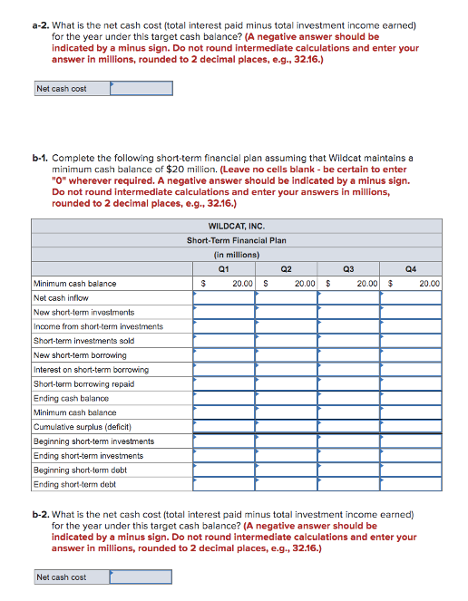 a-2. What is the net cash cost (total interest paid | Chegg.com
