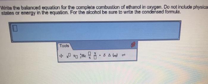 Solved write the balanced equation for complete combustion | Chegg.com