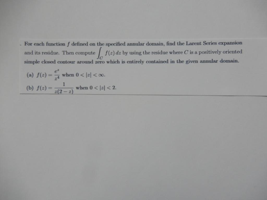 Solved For each function f defined on the specified annular | Chegg.com