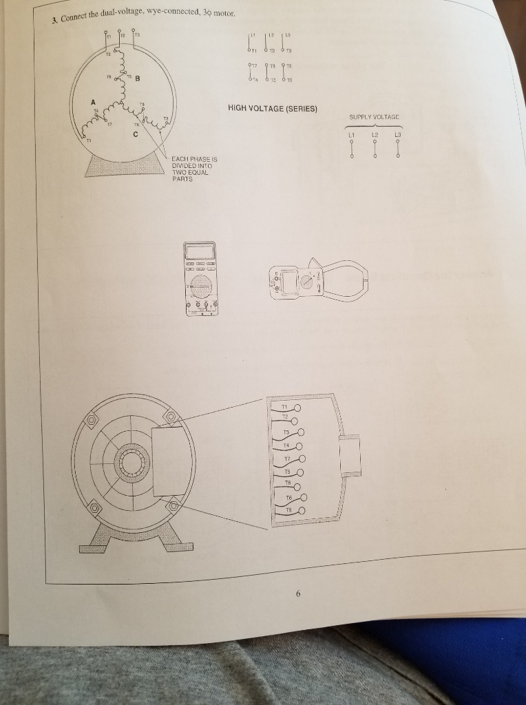 Solved ct the dual-voltage, wye-connected, 30 motor. 3. | Chegg.com