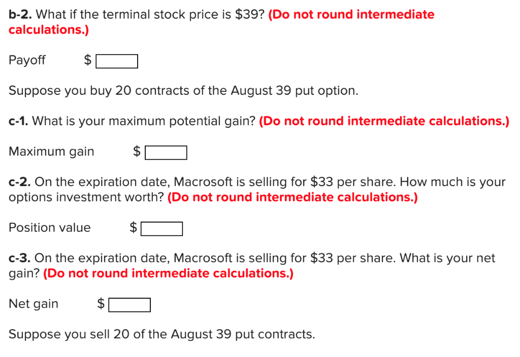 Solved Use the option quote information shown below to | Chegg.com