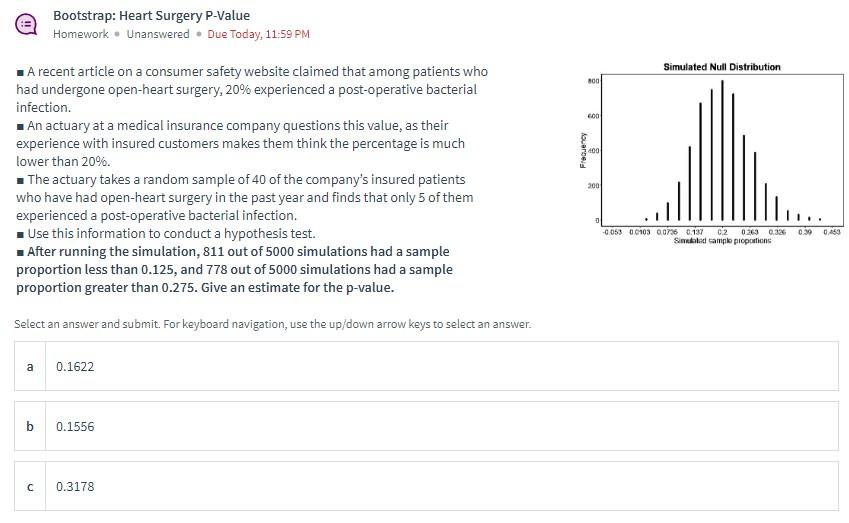 Solved ⇒ Bootstrap: Heart Surgery (Null Alternative) | Chegg.com