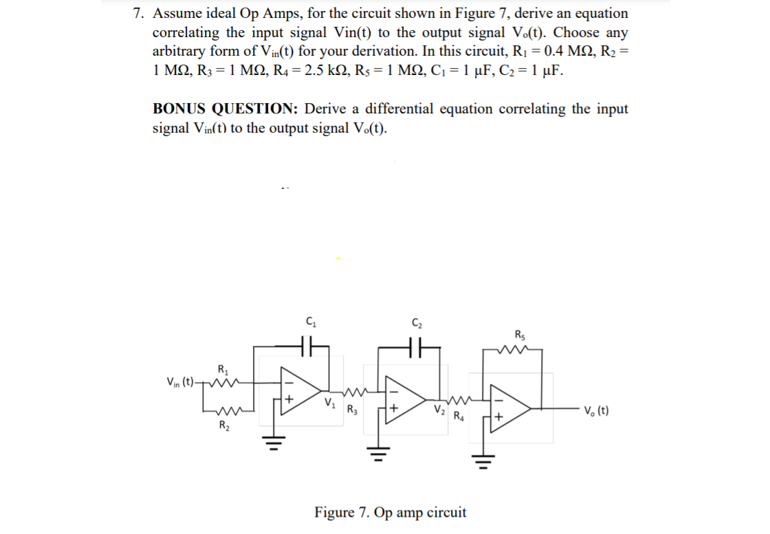Solved 6. Assume ideal Op Amps. For the circuit shown in | Chegg.com