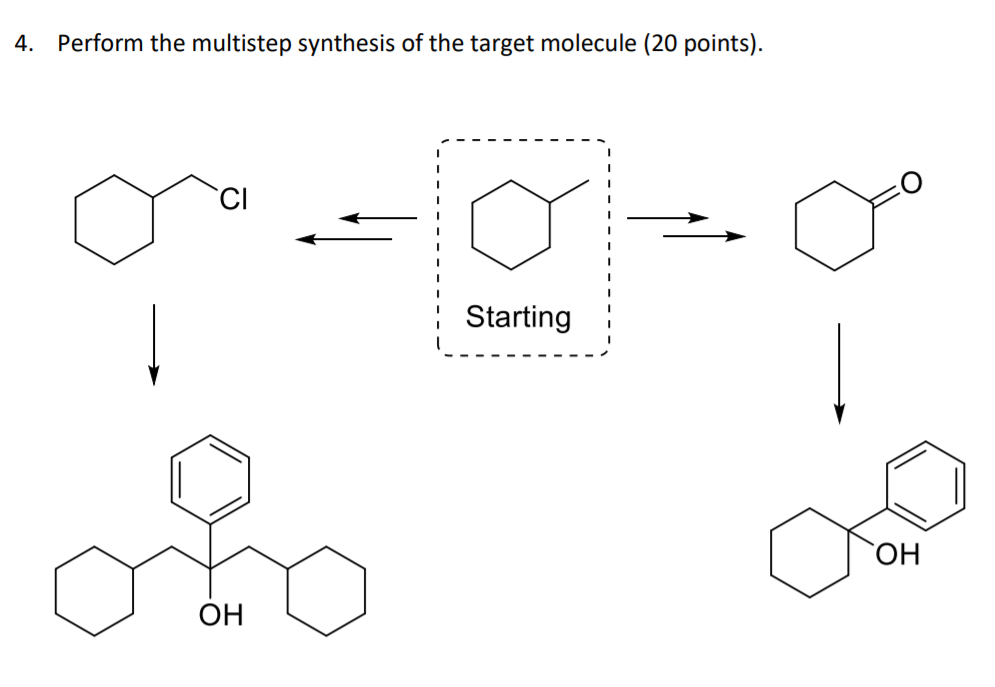 Solved 4. Perform the multistep synthesis of the target | Chegg.com