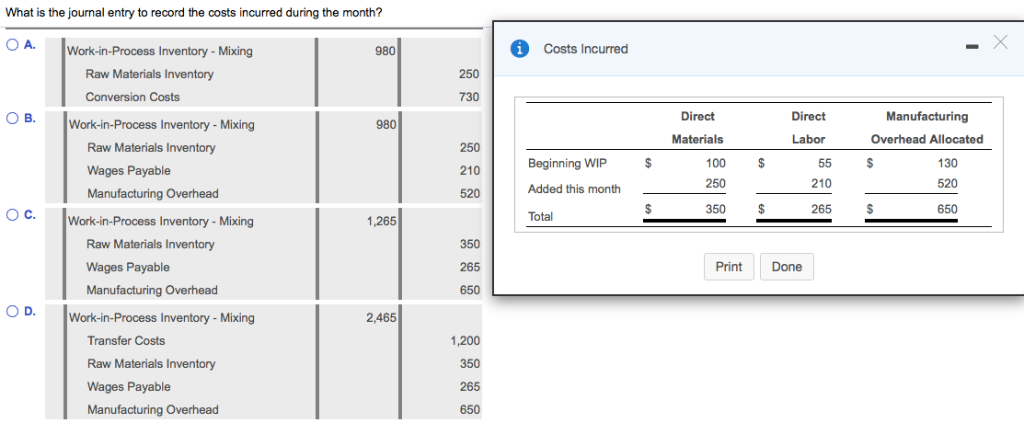Solved What is the journal entry to record the costs | Chegg.com