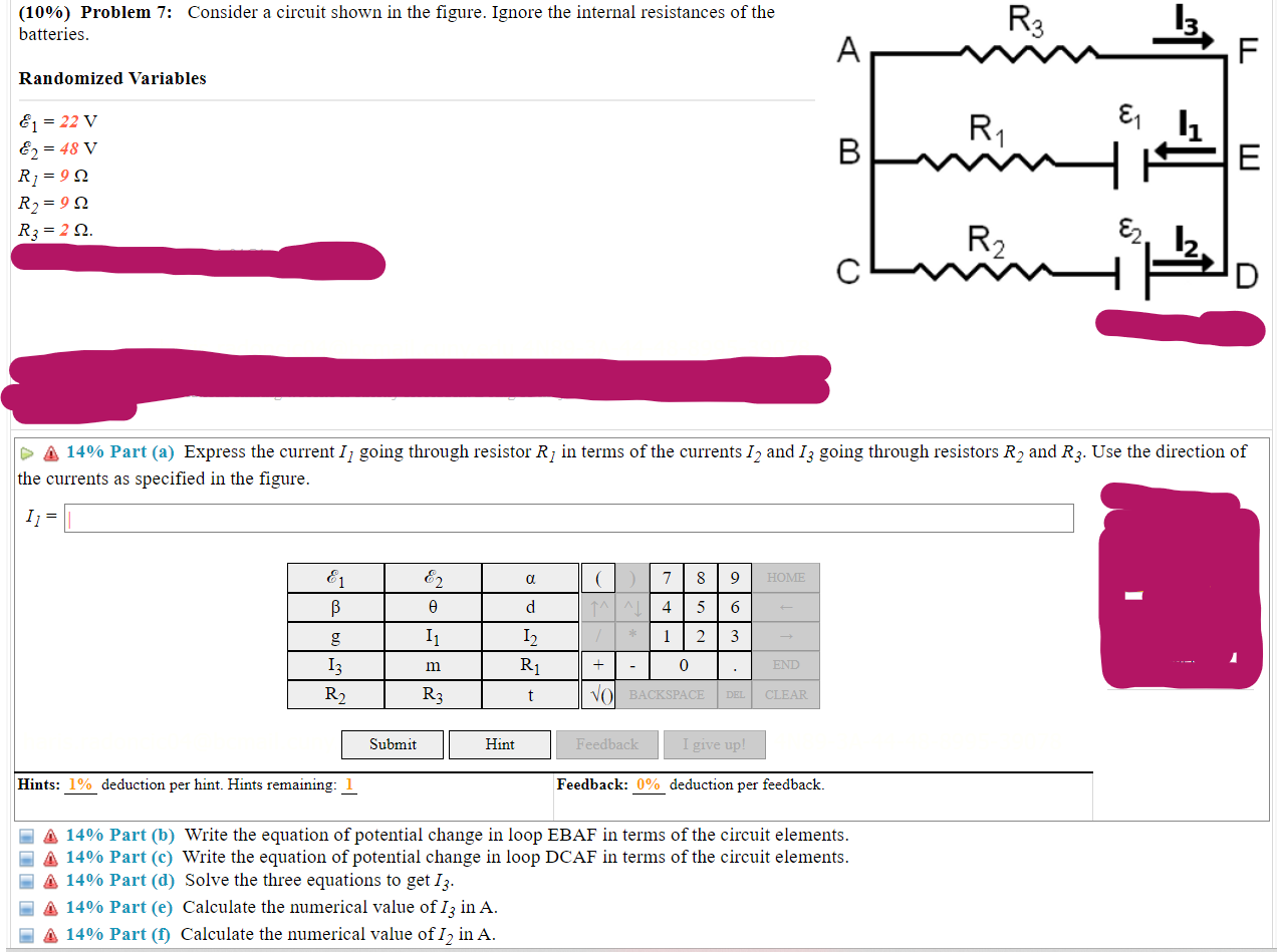 Solved (10\%) Problem 7: Consider a circuit shown in the | Chegg.com