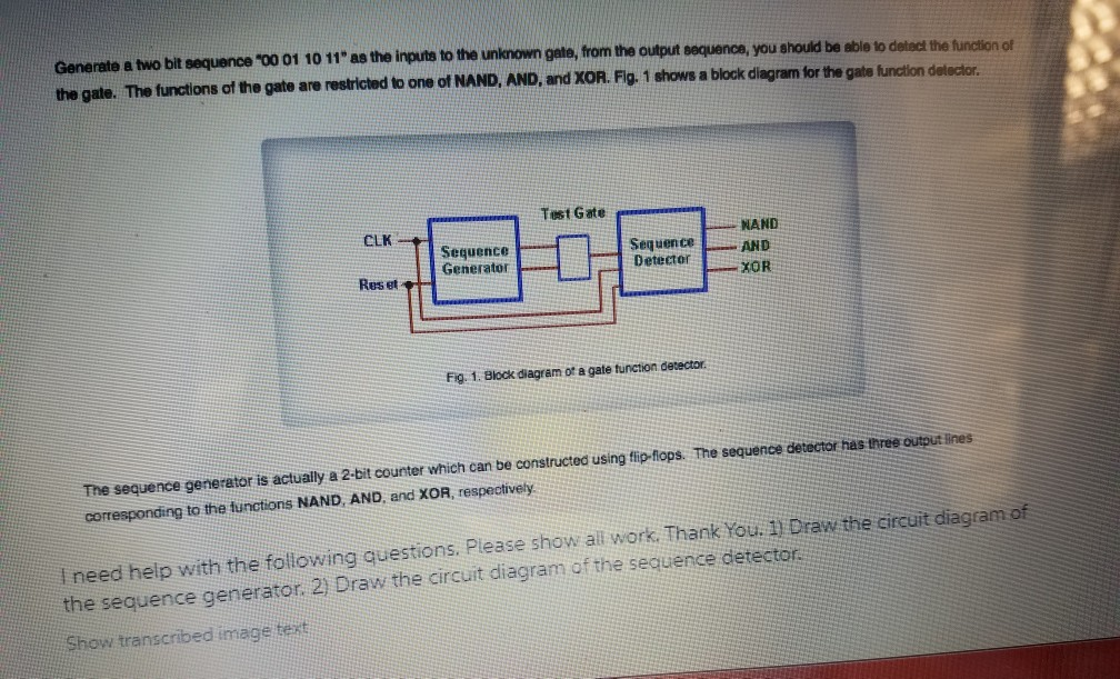draw the circuit diagram of sequence generator, then | Chegg.com