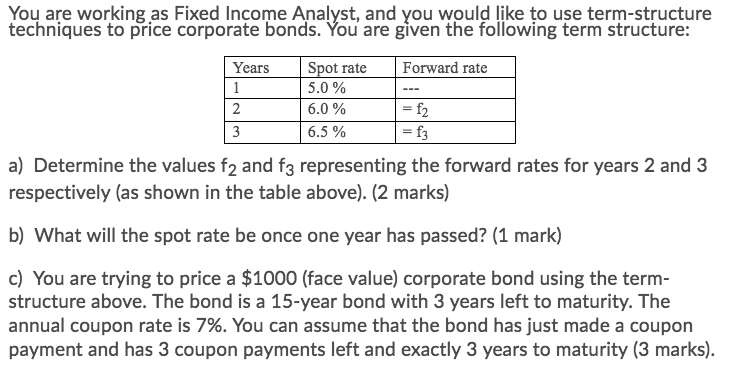 Solved You are working as Fixed Income Analyst, and you | Chegg.com