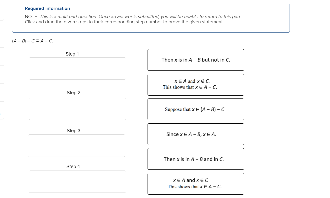 Solved Required information NOTE: This is a multi-part | Chegg.com