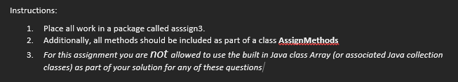 Solved Instructions: 1. Place all work in a package called | Chegg.com