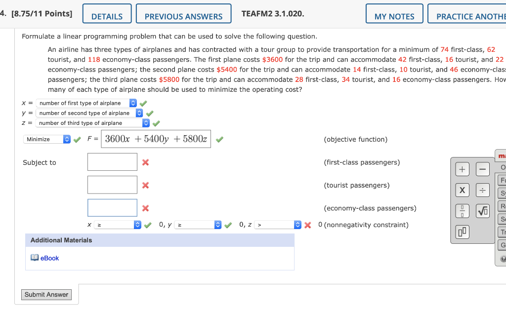 Solved Formulate a linear programming problem that can be | Chegg.com