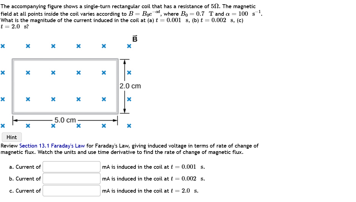 Solved The accompanying figure shows a single-turn | Chegg.com