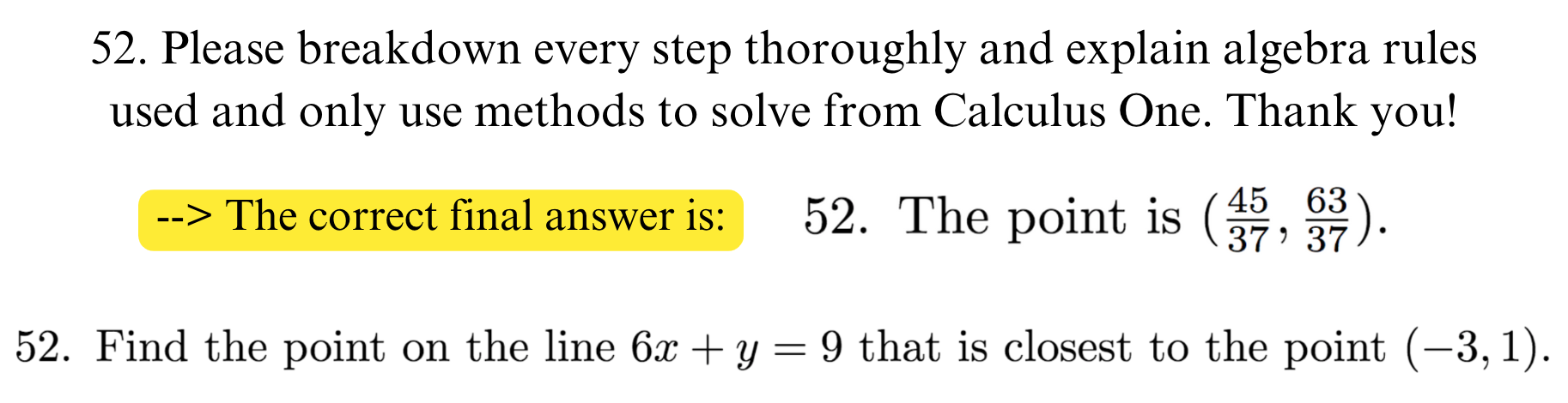 Solved 52. Please breakdown every step thoroughly and | Chegg.com