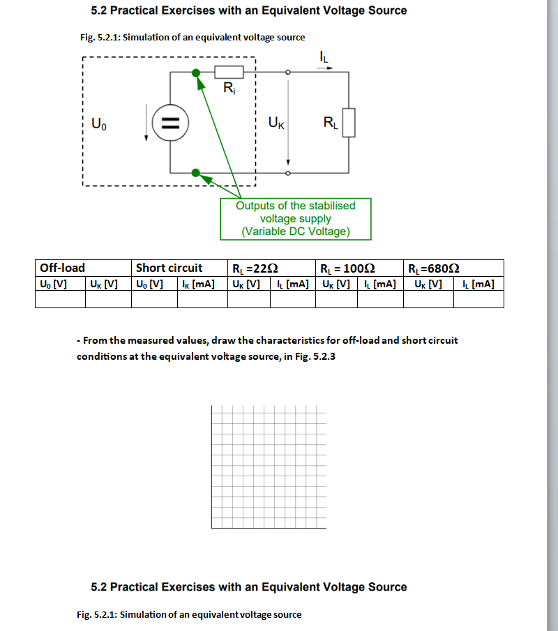 5.2 ﻿Practical Exercises with an Equivalent Voltage | Chegg.com
