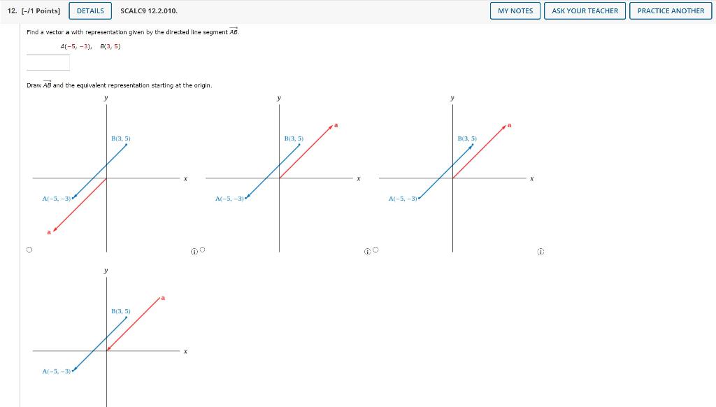 Solved Find a vector a with representation given by the | Chegg.com