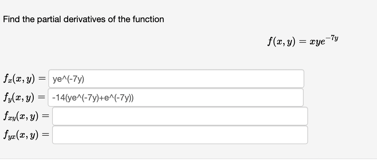 Solved d all the first and second order partial derivatives | Chegg.com