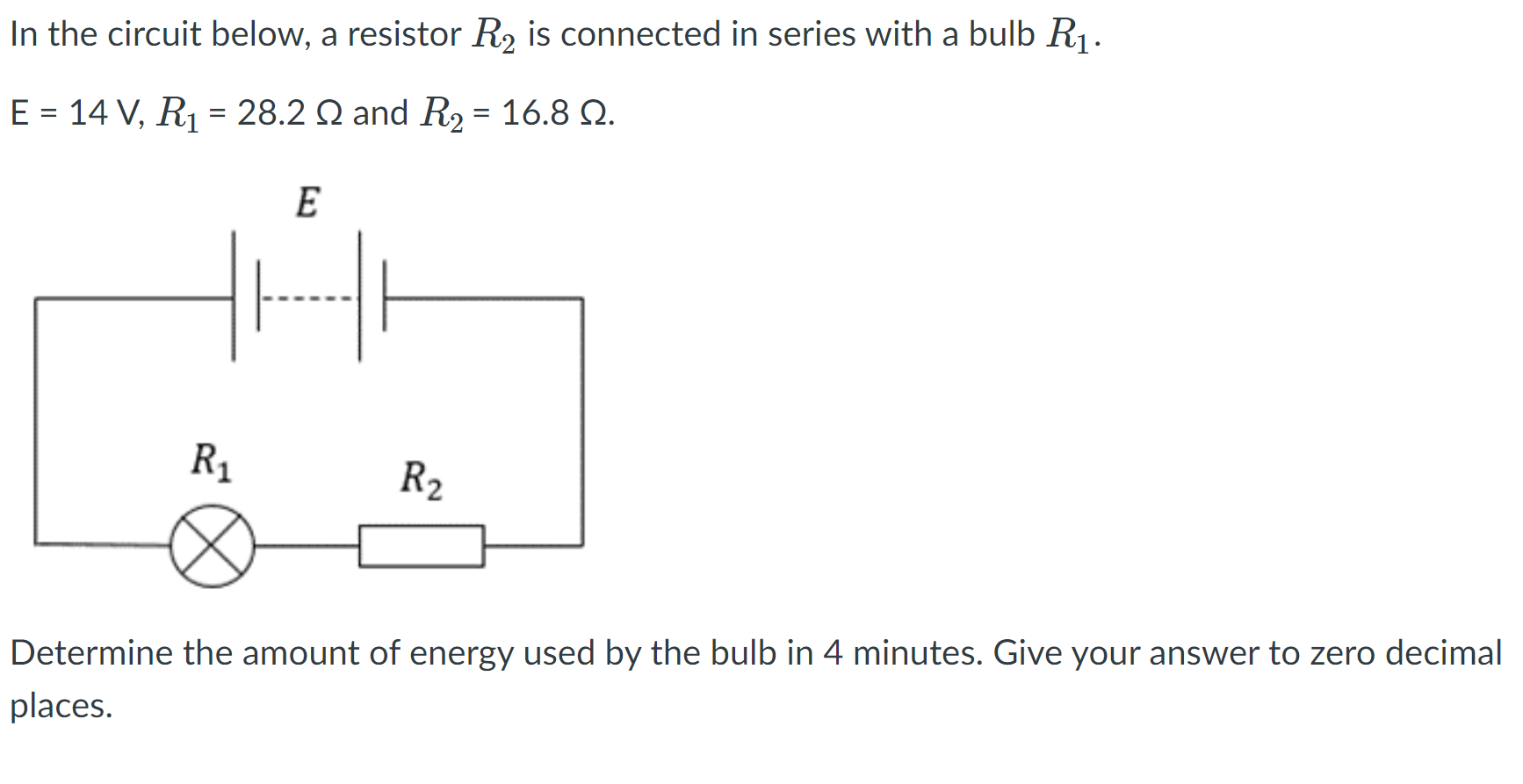 Solved In the circuit below, a resistor R2 is connected in | Chegg.com
