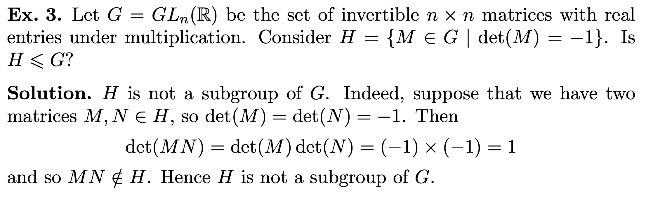 Solved What GLn(R) means? What is det(M)? is it like a name | Chegg.com