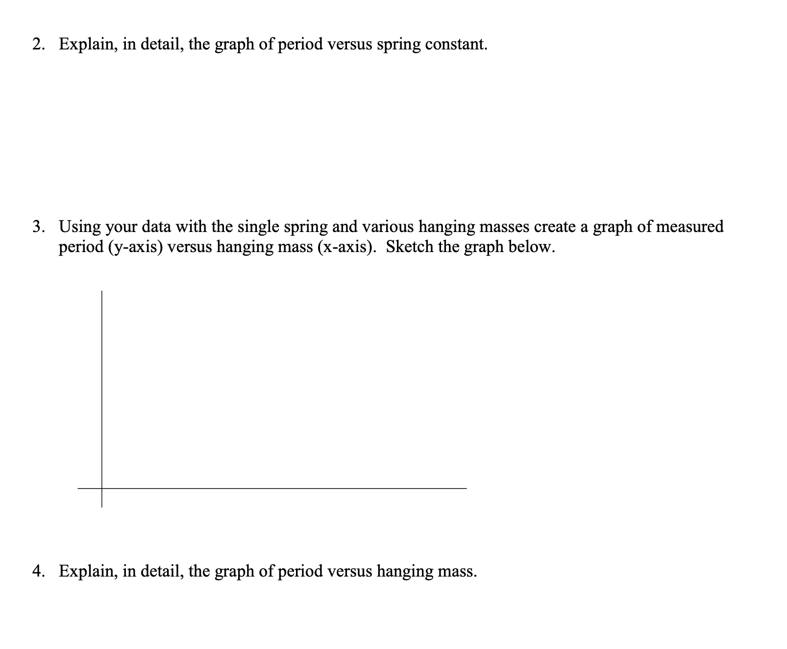 Solved 2. Explain, in detail, the graph of period versus | Chegg.com