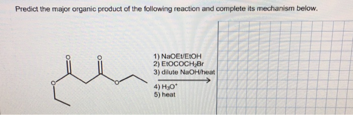 Solved Predict the major organic product of the following | Chegg.com