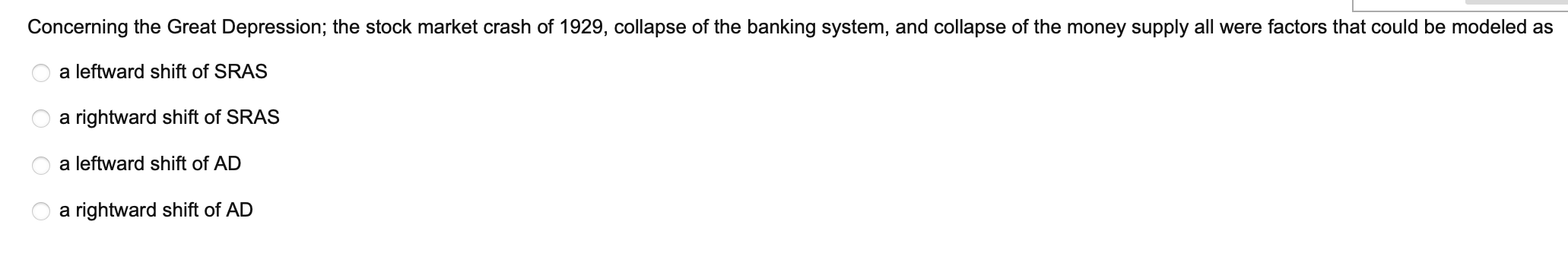 Solved Concerning the Great Depression; the stock market | Chegg.com