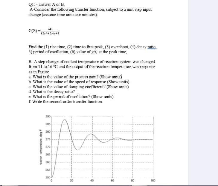 Solved Q1: - answer A or B. A-Consider the following | Chegg.com
