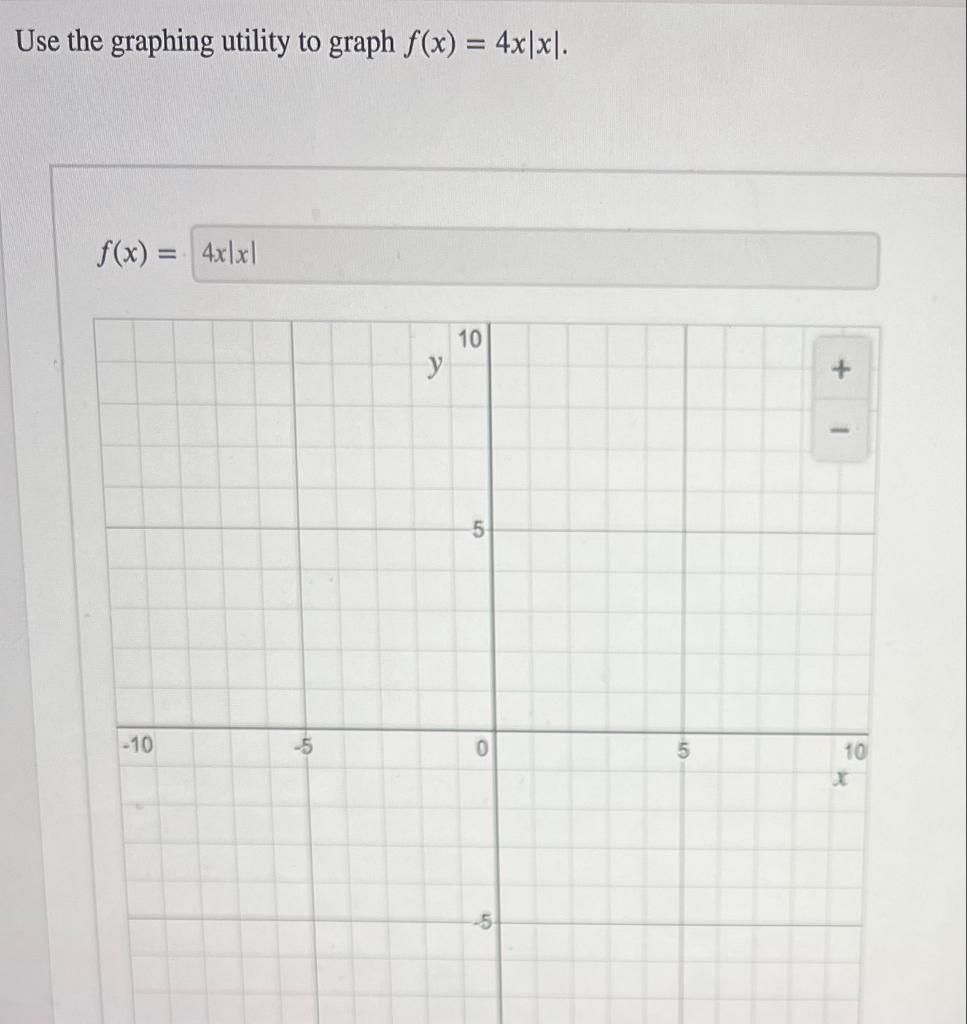Solved Use the graphing utility to graph f(x) = 4x|x]. f(x) | Chegg.com