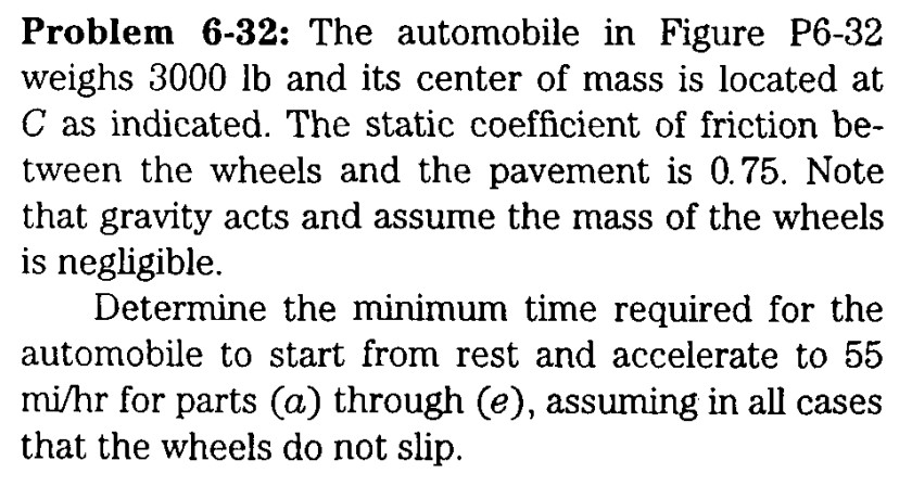 Solved Problem 6-32: The automobile in Figure P6-32 weighs | Chegg.com Solved Problem 6-32: The automobile in Figure P6-32 weighs | Chegg.com