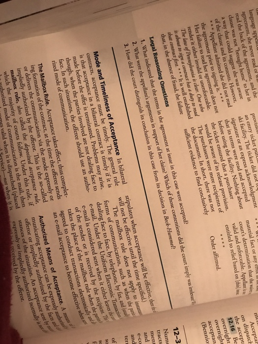 Solved read the back of the dause was not "brought home" to | Chegg.com