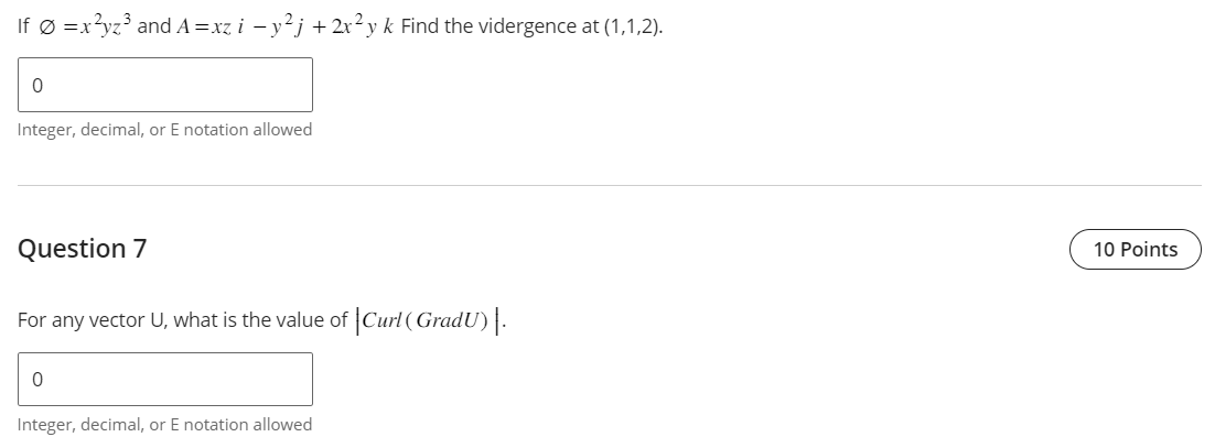 Solved If ∅=x2yz3 and A=xzi−y2j+2x2yk Find the vidergence at | Chegg.com
