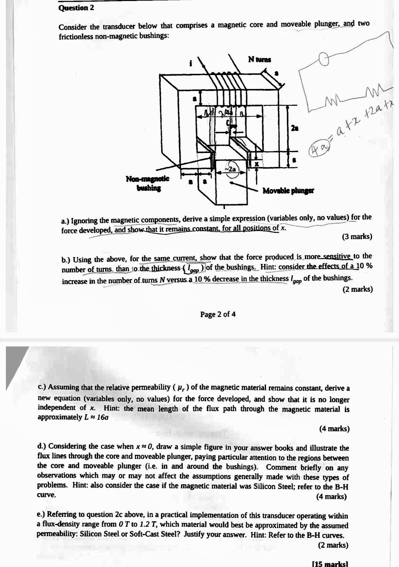 Solved c.) ﻿Assuming that the relative permeability ( μr ) | Chegg.com
