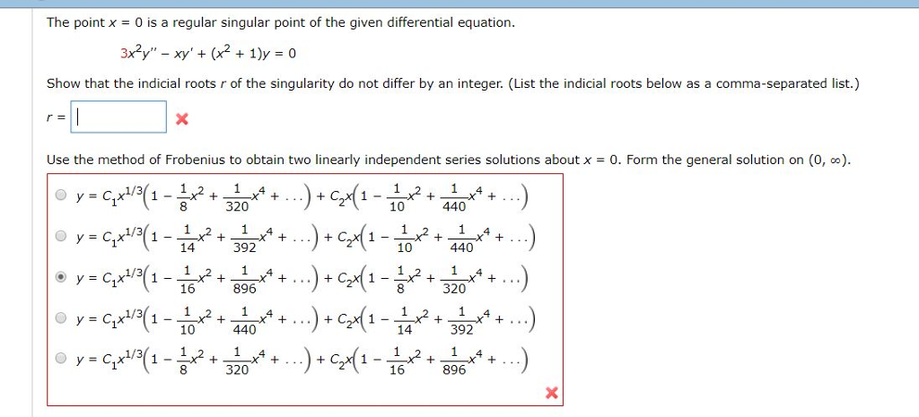 Solved The point x 0 is a regular singular point of the | Chegg.com