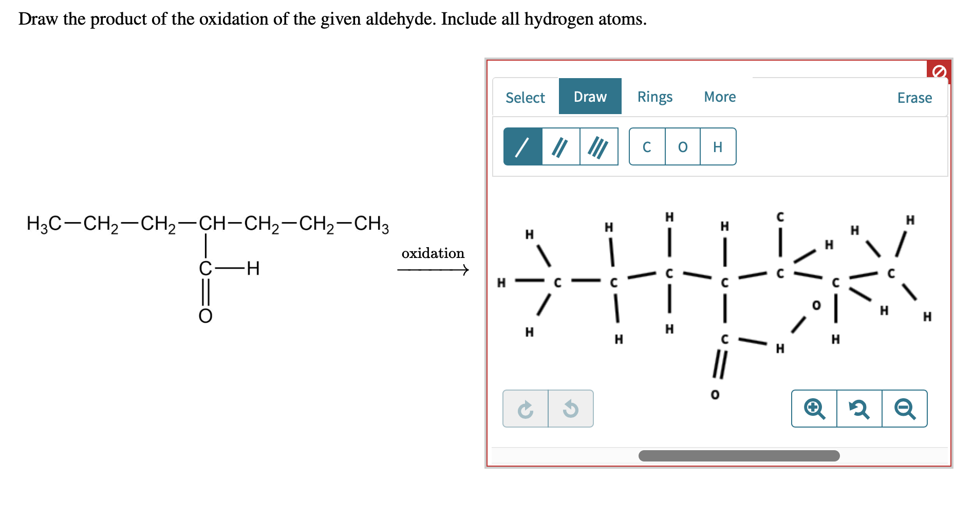 Solved Draw the product of the oxidation of the given | Chegg.com