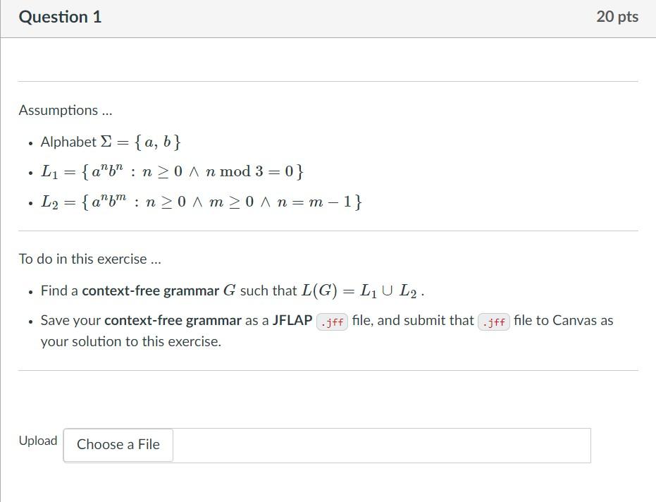 Solved Assumptions ... - Alphabet Σ={a,b} - | Chegg.com