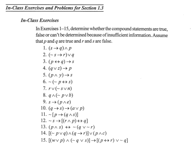 Solved In-Class Exercises In Exercises 1-15, determine | Chegg.com