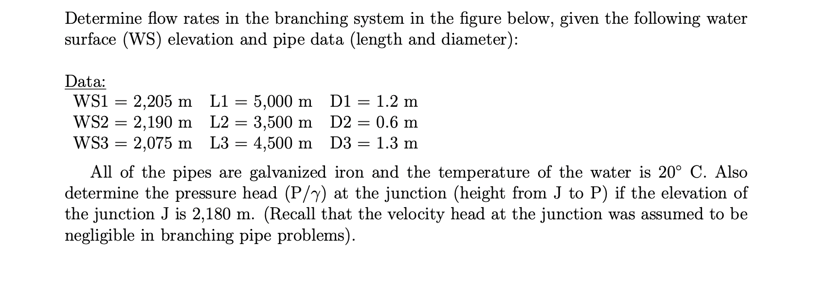 Solved Determine flow rates in the branching system in the | Chegg.com