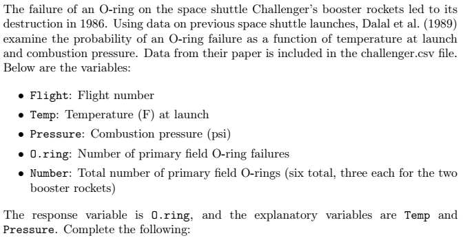 The failure of an O-ring on the space shuttle | Chegg.com