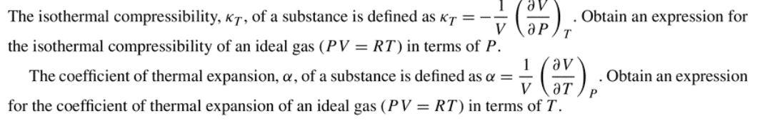 Solved The isothermal compressibility, κT, of a substance is | Chegg.com