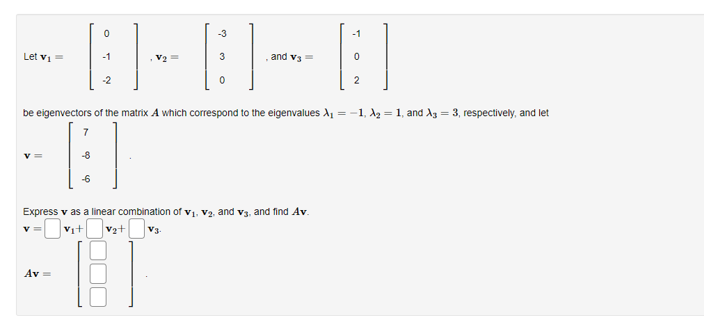 Solved " Let "v_(1)=[[0],[-1],[-2]]+v_(2)=[[-3],[3],[0]]", | Chegg.com